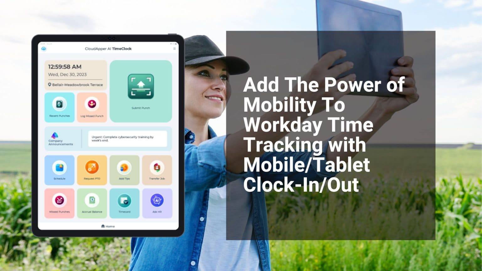 Add The Power of Mobility To Workday Time Tracking with Mobile/Tablet Clock-In/Out