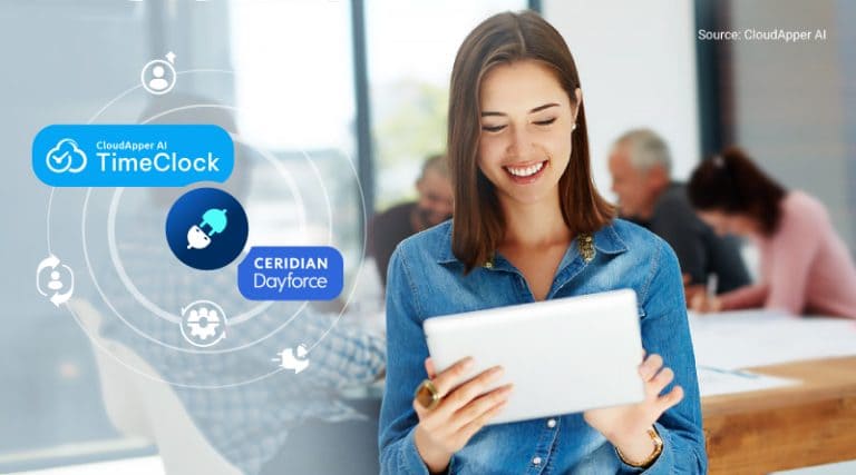 CloudApper AI Time Clock for Ceridian Dayforce - Global HCM