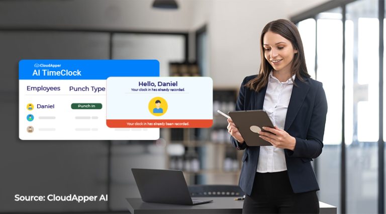 CloudApper AI TimeClock Prevents Duplicate Employee Clock-Ins/Outs