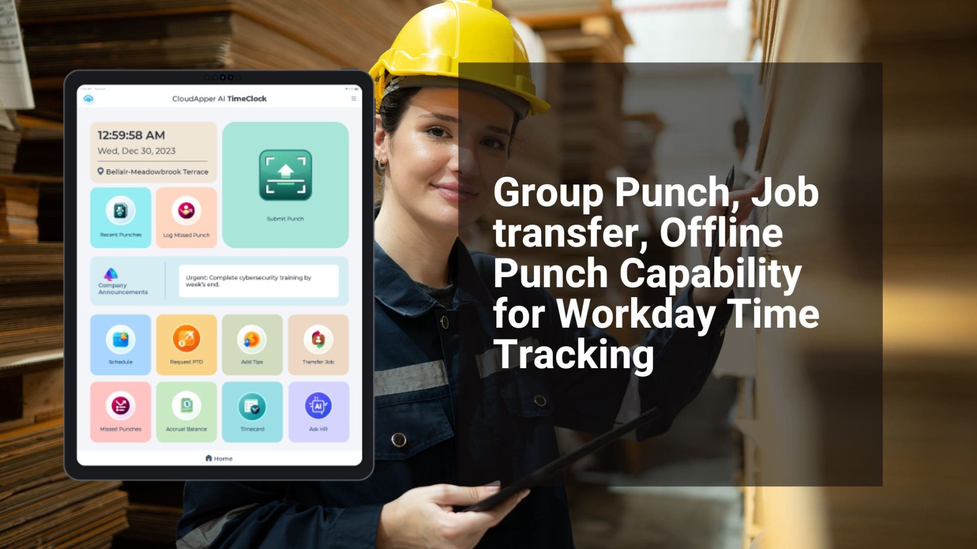 Group Punch, Job transfer, Offline Punch Capability for Workday Time ...