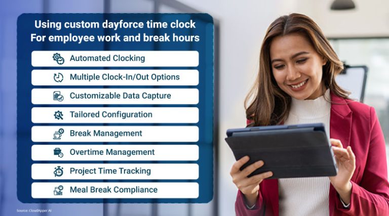 Track Employee Work & Break Hours With Custom Dayforce Clock