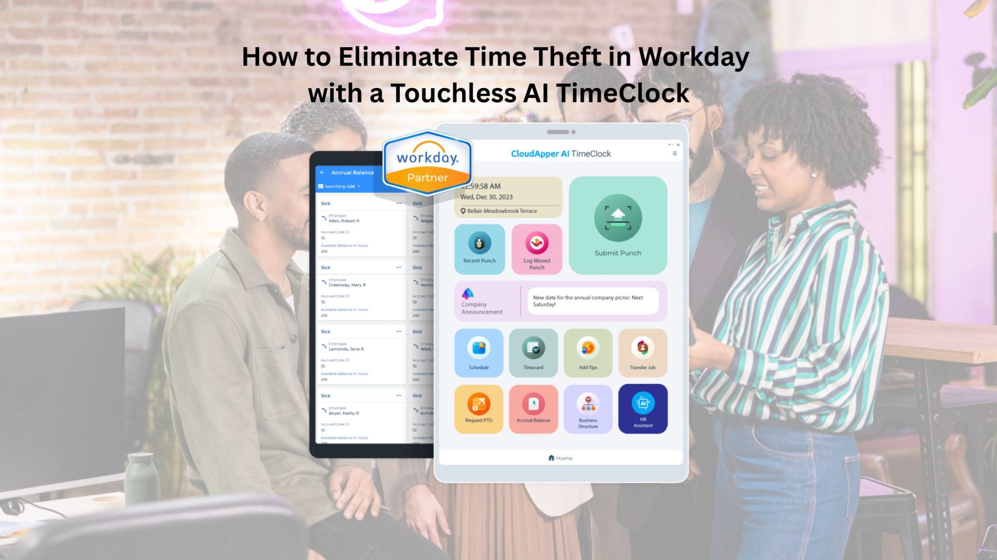 How to Eliminate Time Theft in Workday with a Touchless AI TimeClock