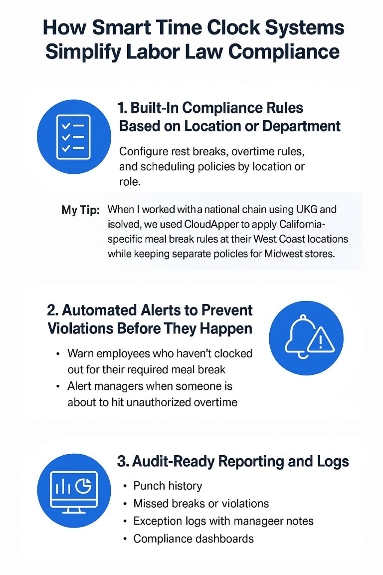 How to Ensure Labor Law Compliance With a Smart AI Time Clock System