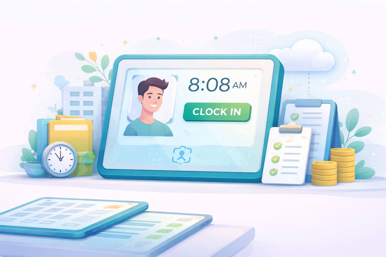 UKG Pro WFM Dimensions Time Clock: Face ID for iPad/Tablet